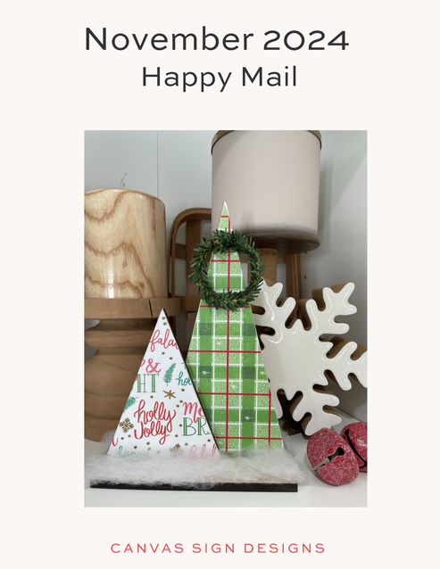 November 2024 Mini Winter Trees - Happy Mail Project Kit – Canvas Sign ...